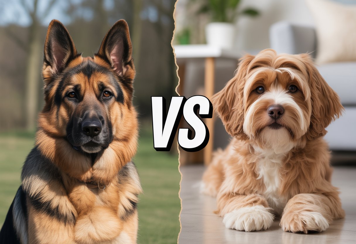 German Shepherd vs Cavapoo – Full Breed Comparison of Temperament, Size, and Care