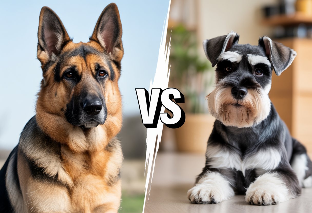 German Shepherd vs Miniature Schnauzer – Full Breed Comparison for ...